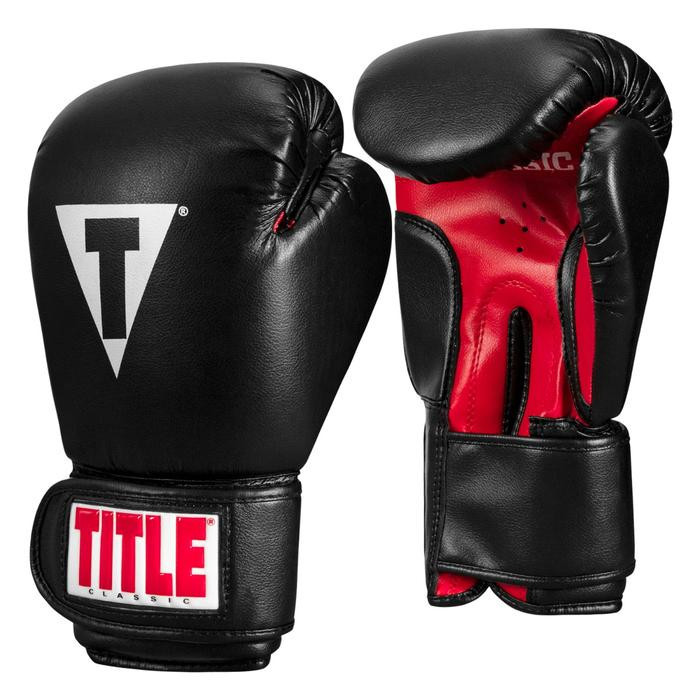 Title Classic Boxing Gloves Black/Red | 4Shooters.com