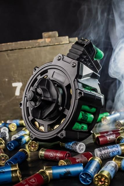 Panzer Arms Saiga 12-Gauge 20-Round Skeletonized Aluminum Drum Magazine ...