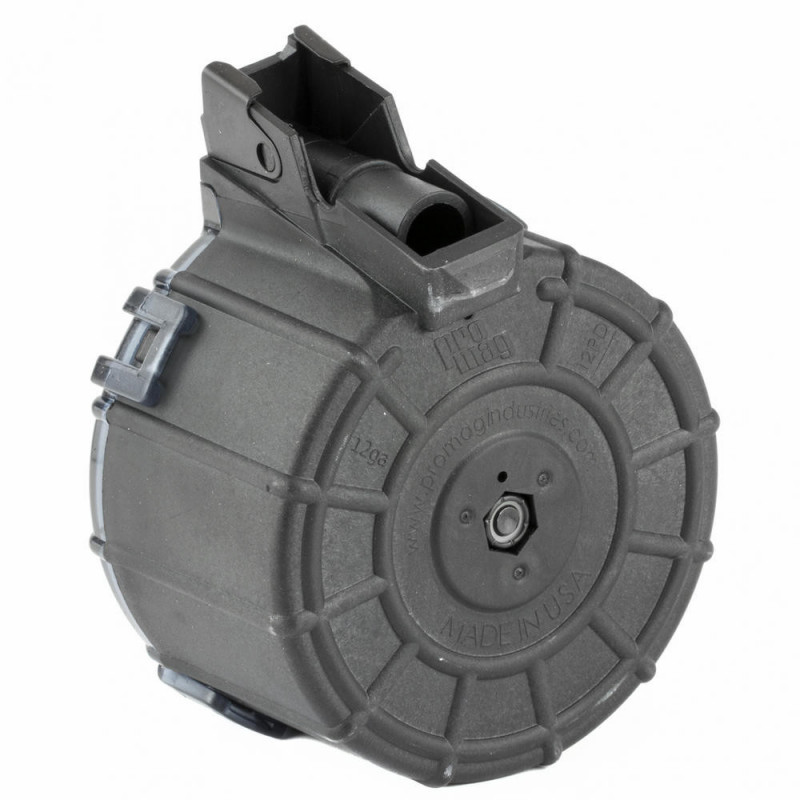 ProMag Saiga 12 Gauge Drum Magazine 12Rd Black | 4Shooters.com