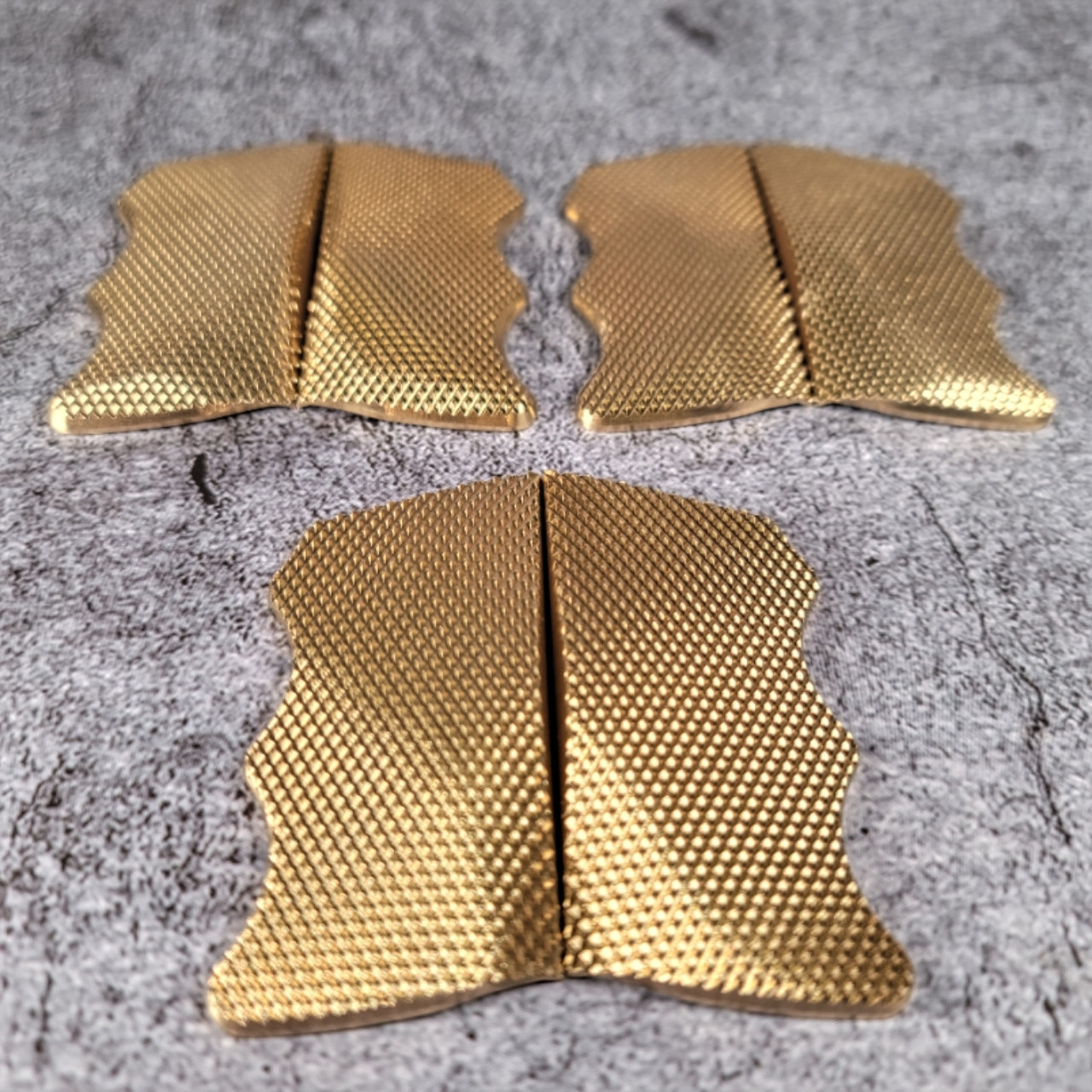 Taylor Freelance HK Grip Panel Masterset Brass Shiny | 4Shooters.com