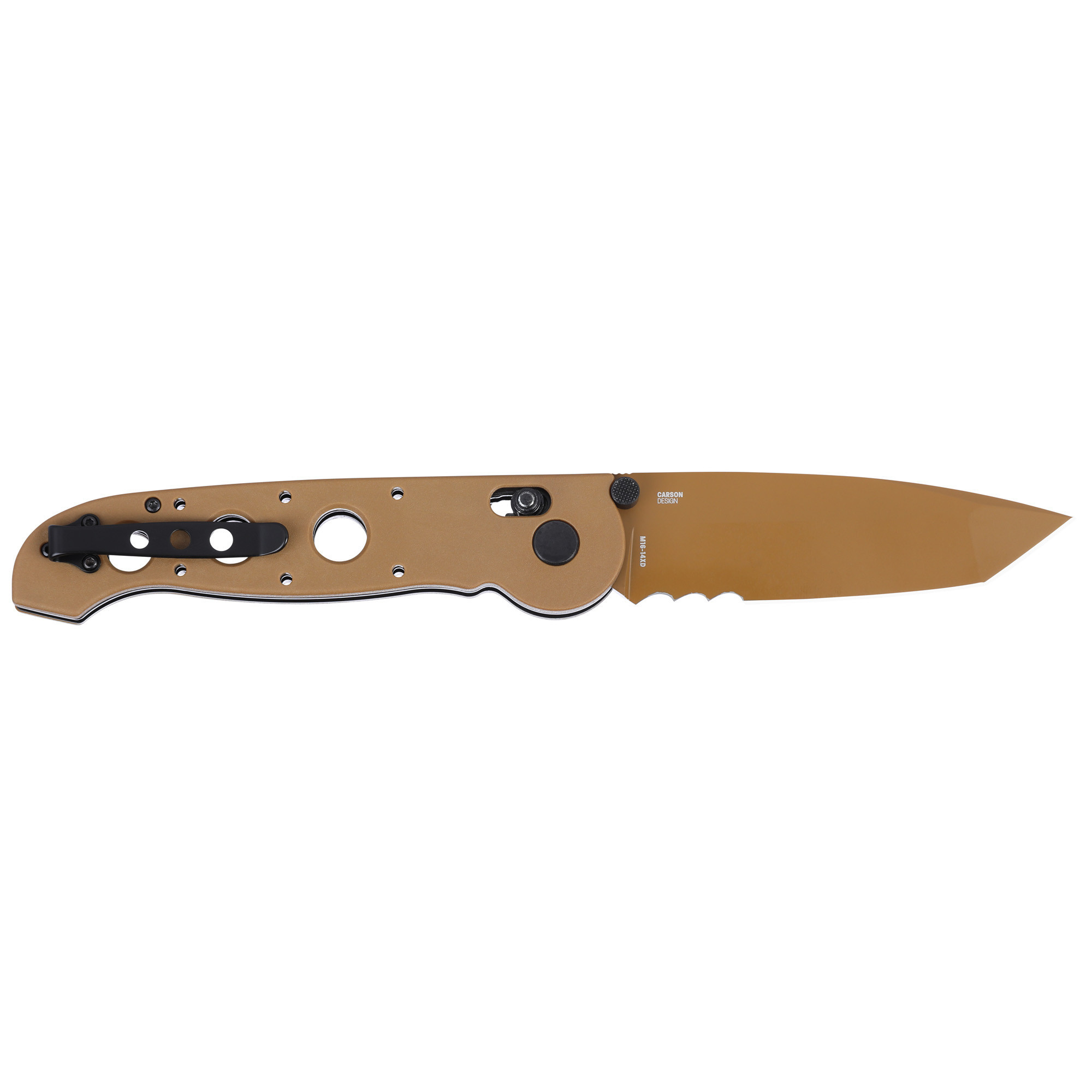 Columbia M16-14XD Folding Knife Tanto Desert Tan Blade 3.97" Desert Tan ...