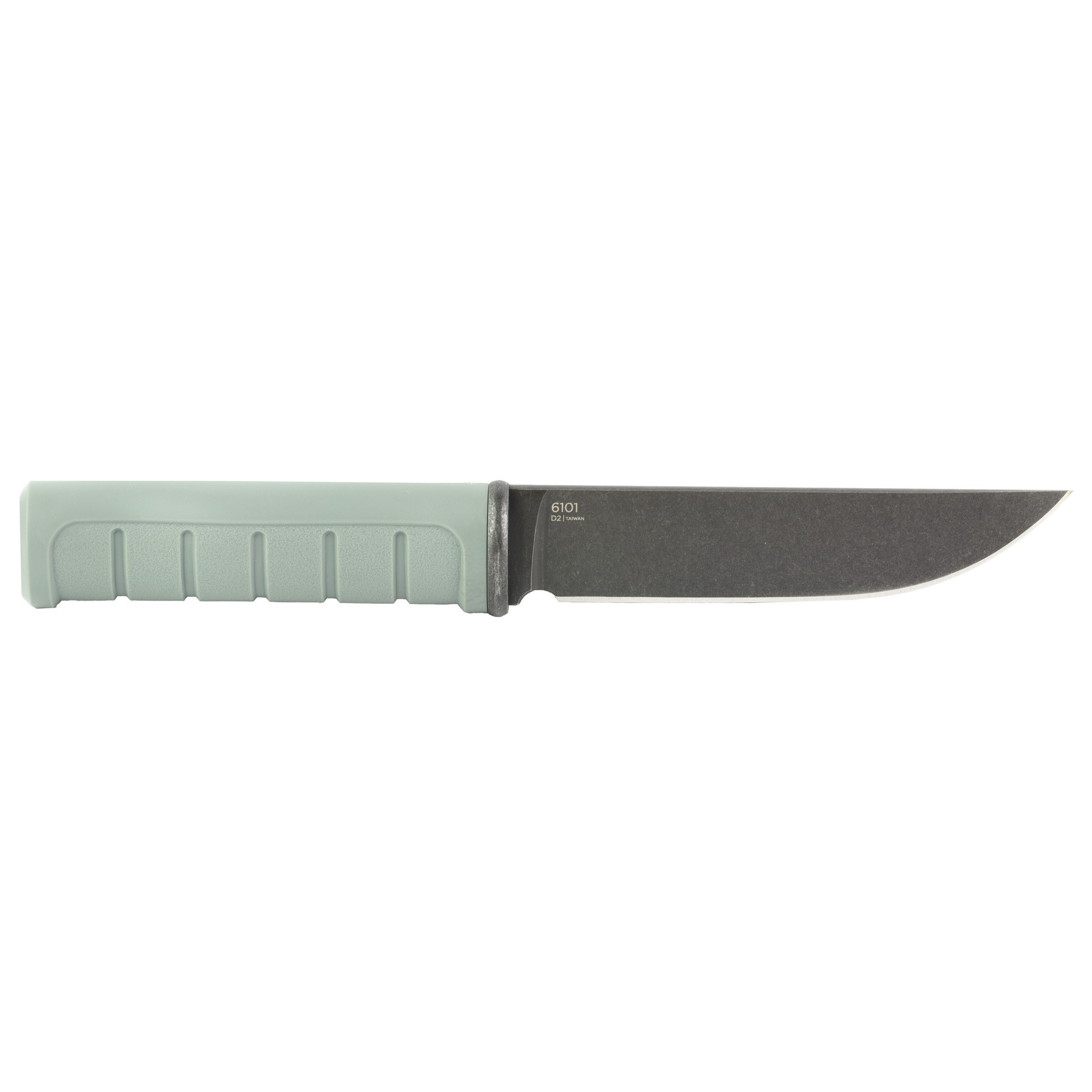 KA-BAR Dust II Fixed Blade Knife Clip Point Black Blade 5.25" Green ...