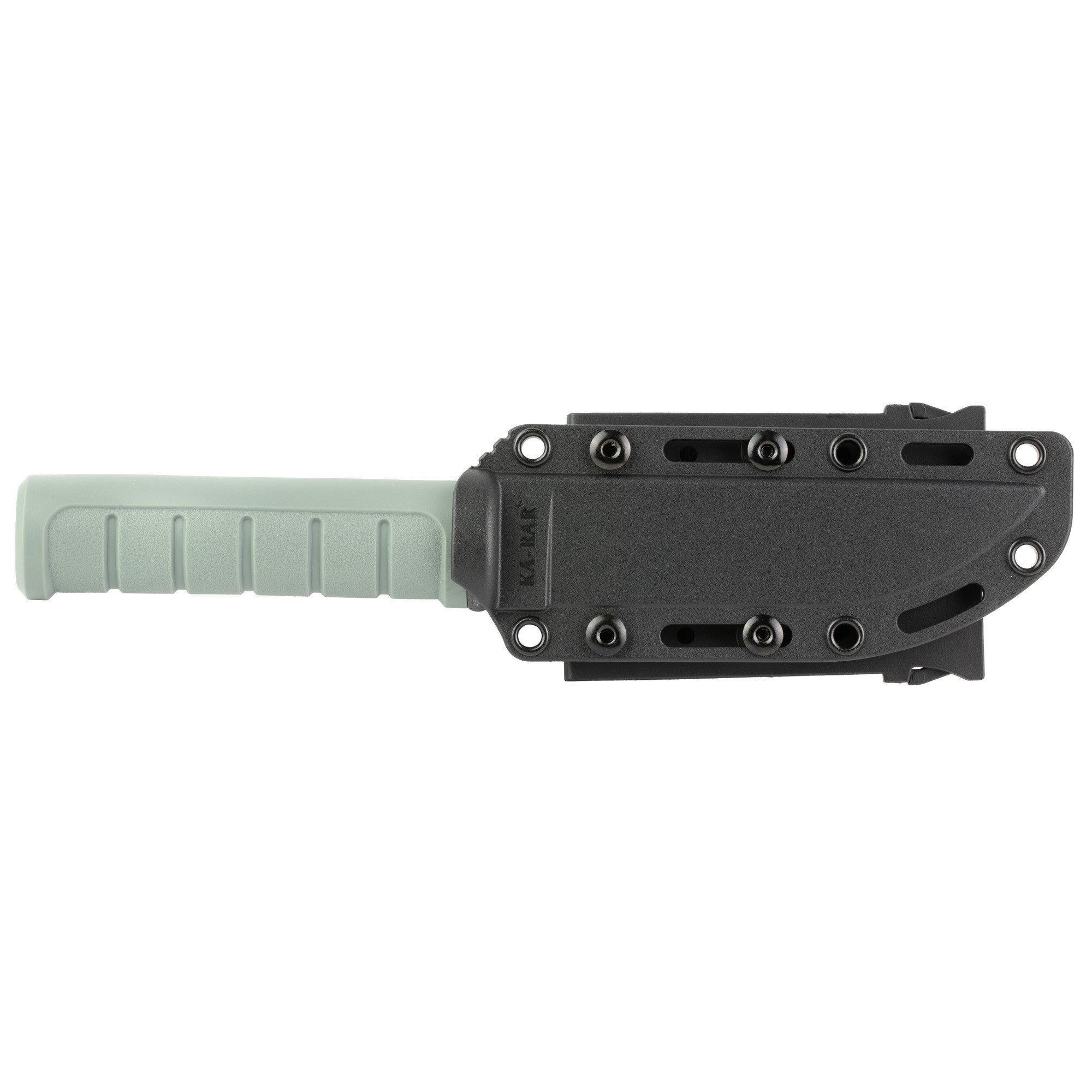 KA-BAR Dust II Fixed Blade Knife Clip Point Black Blade 5.25" Green ...
