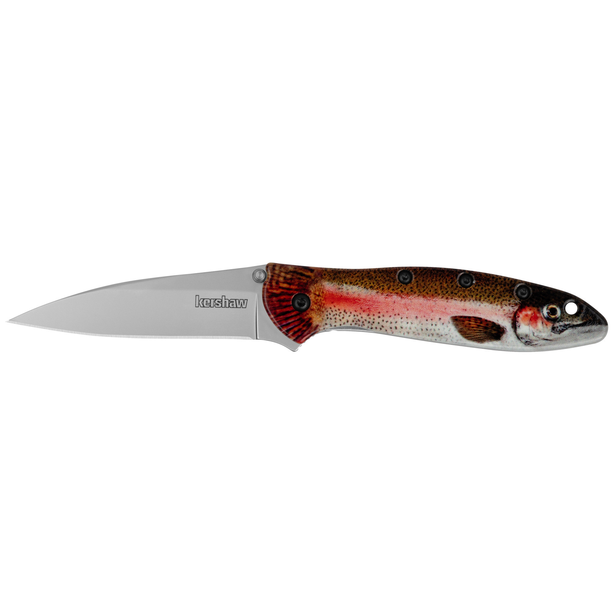 Kershaw Leek Folding Knife Assisted Opening Drop Point Blade 3" Rainbow ...