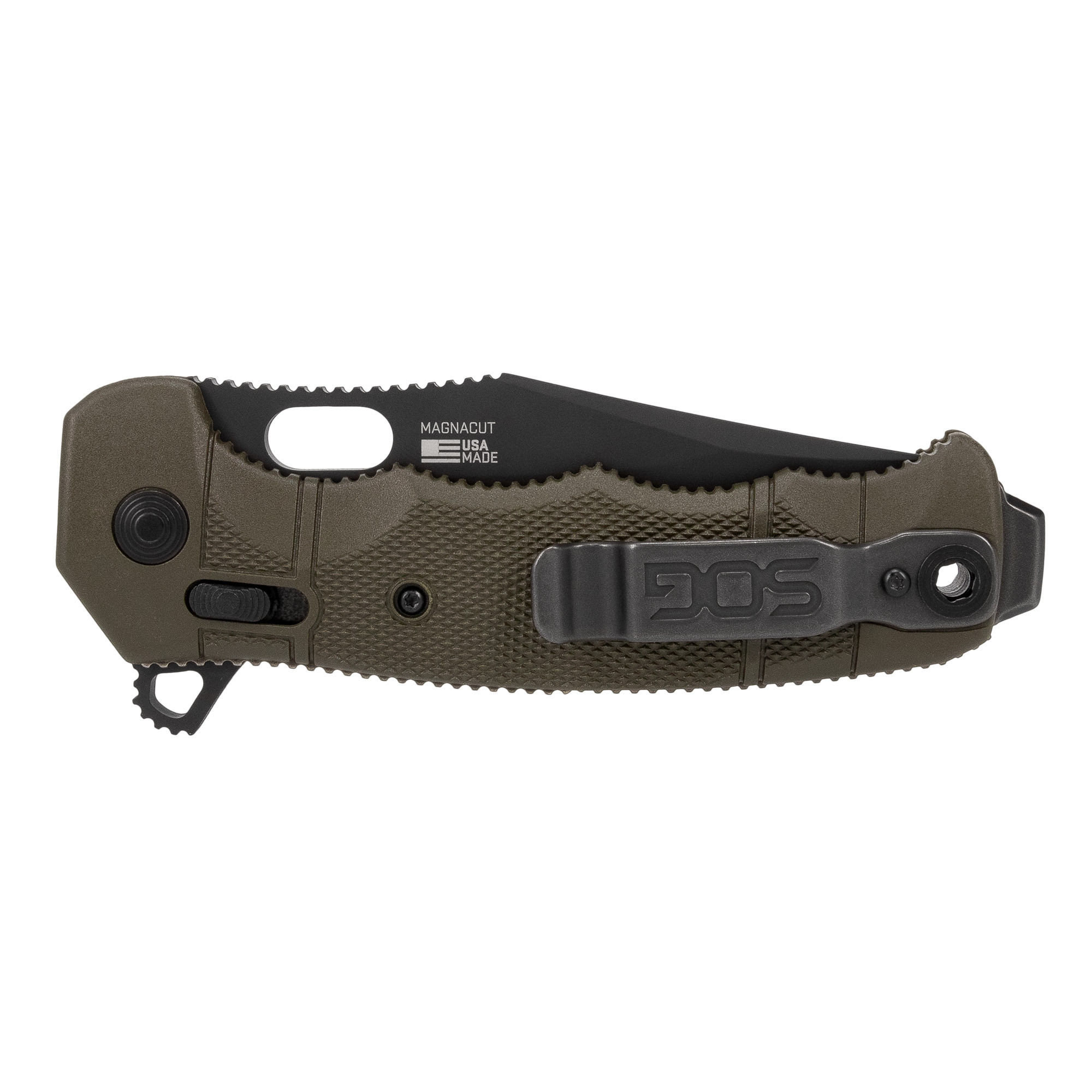 SOG Seal XR L-TI Folding Knife Drop Point Straight Edge Blade 4.3" GFN ...