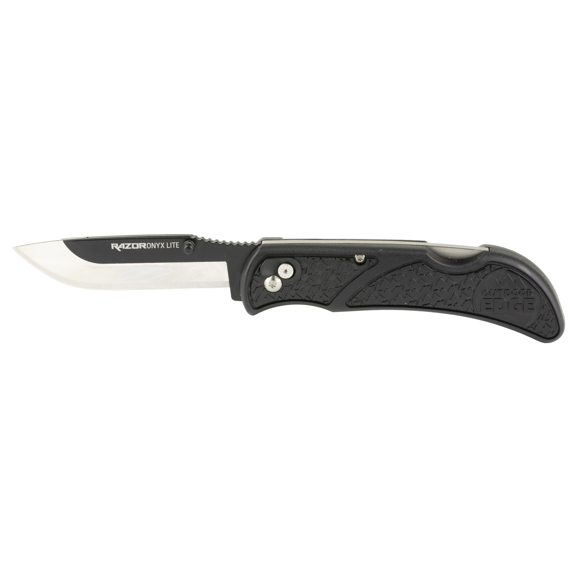Outdoor Edge Razor Onyx Folding Knife Plain Edge Drop Point Blade 3 ...
