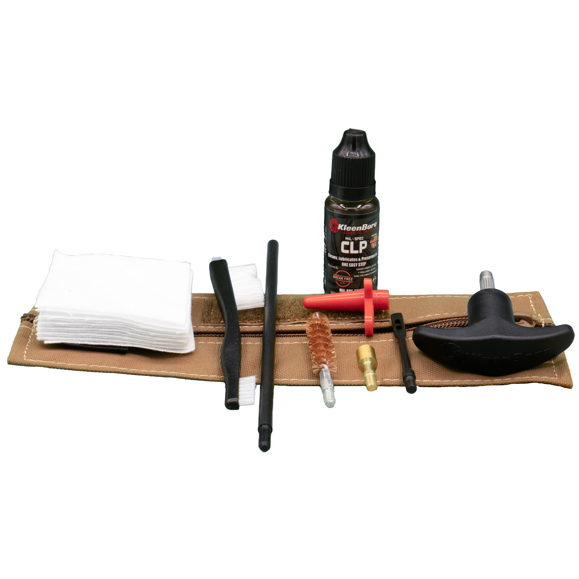 Kleen-Bore Compact Military/LE Handgun Tactical Cleaning Kit 9mm Coyote ...