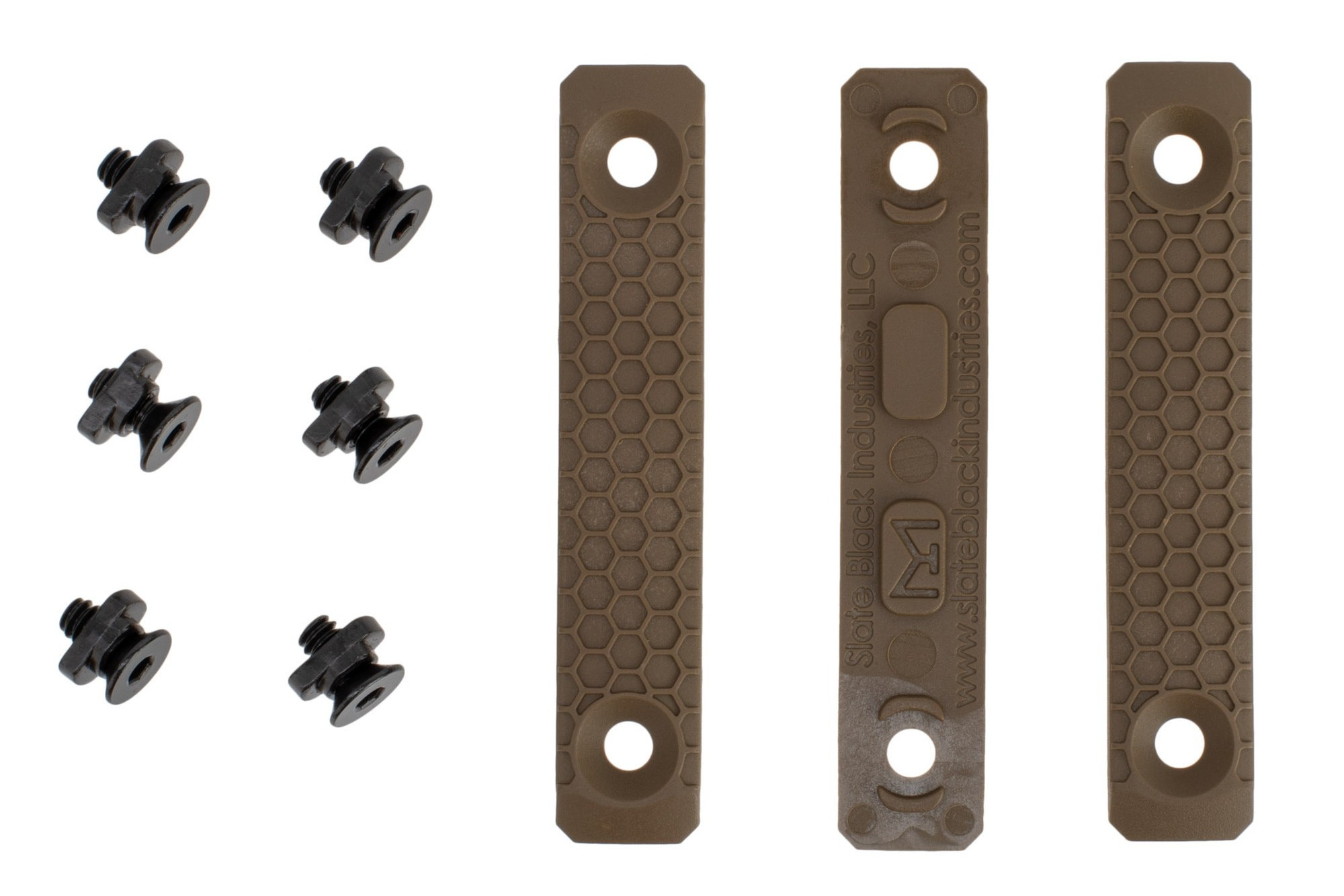 Slate Black Industries 2 Slot M-LOK Rail Cover Panels FDE | 4Shooters.com