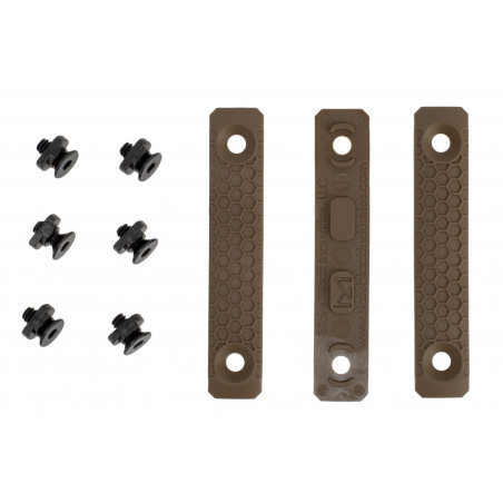 Slate Black Industries 2 Slot M-LOK Rail Cover Panels FDE | 4Shooters.com
