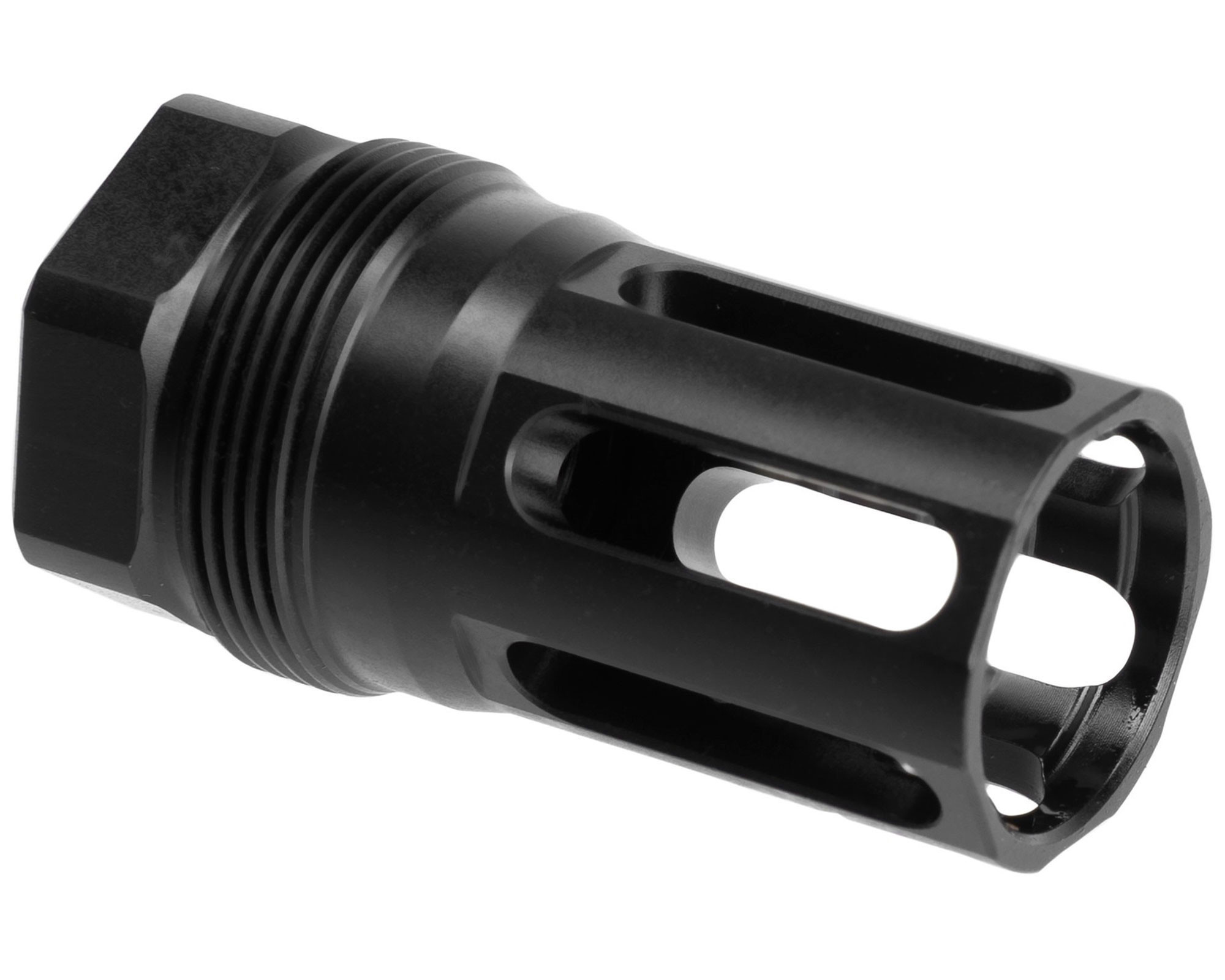 EWS Integrated Drive Flash Hider Plan B 1/2X28 Long Nitride | 4Shooters.com