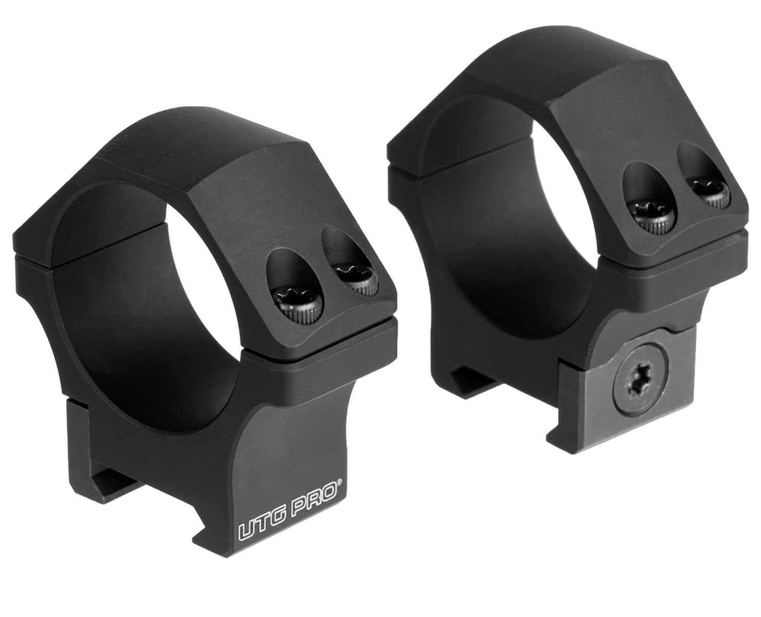 UTG PRO P.O.I. 34mm Picatinny Scope Rings Low Profile Black | 4Shooters.com