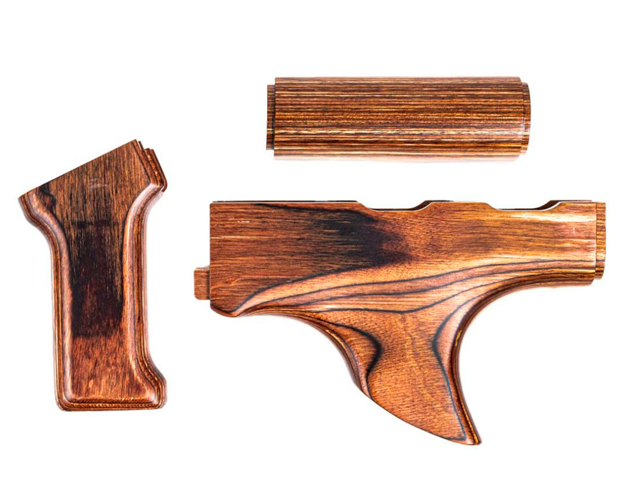 PSA AK-47 Nutmeg Furniture with Shark Fin Set w/o Stock | 4Shooters.com