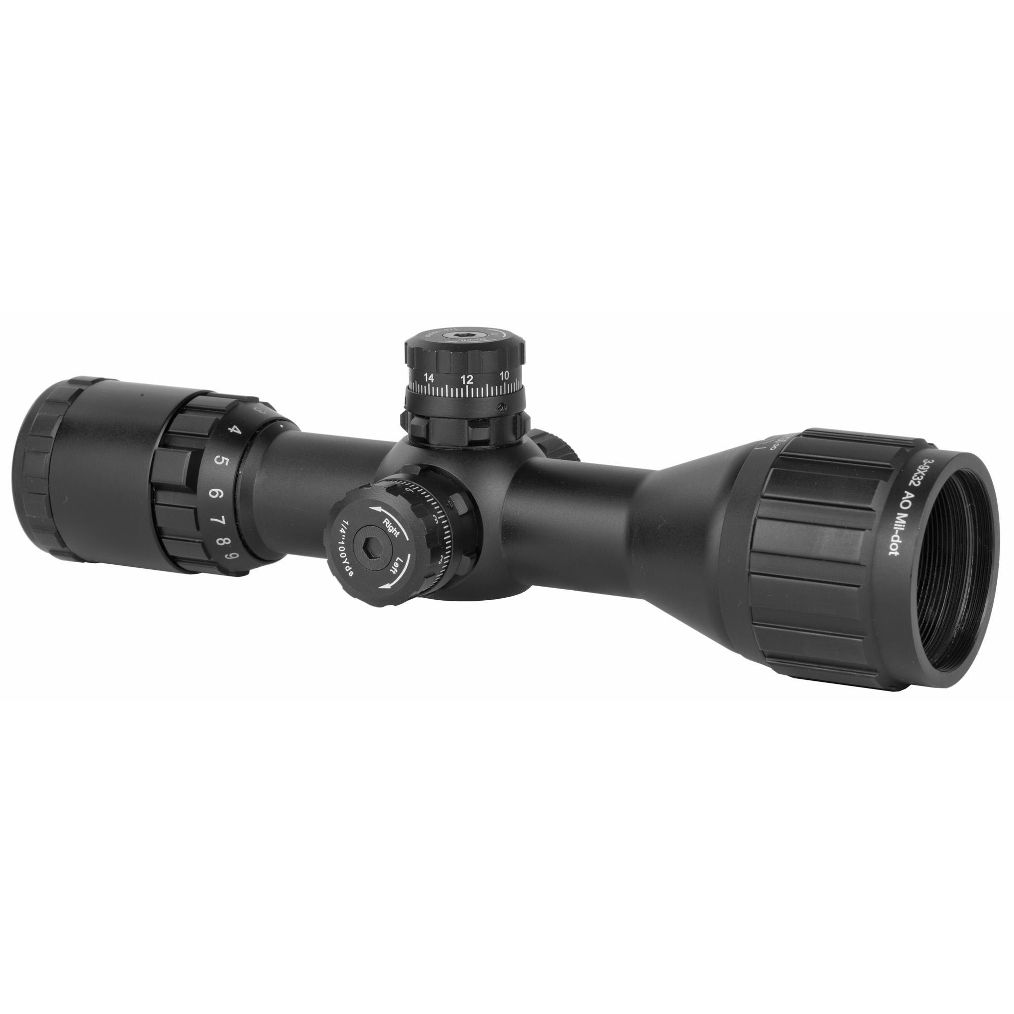 UTG 3-9X32mm BugBuster Rifle Scope Red/Green Mil-Dot | 4Shooters.com