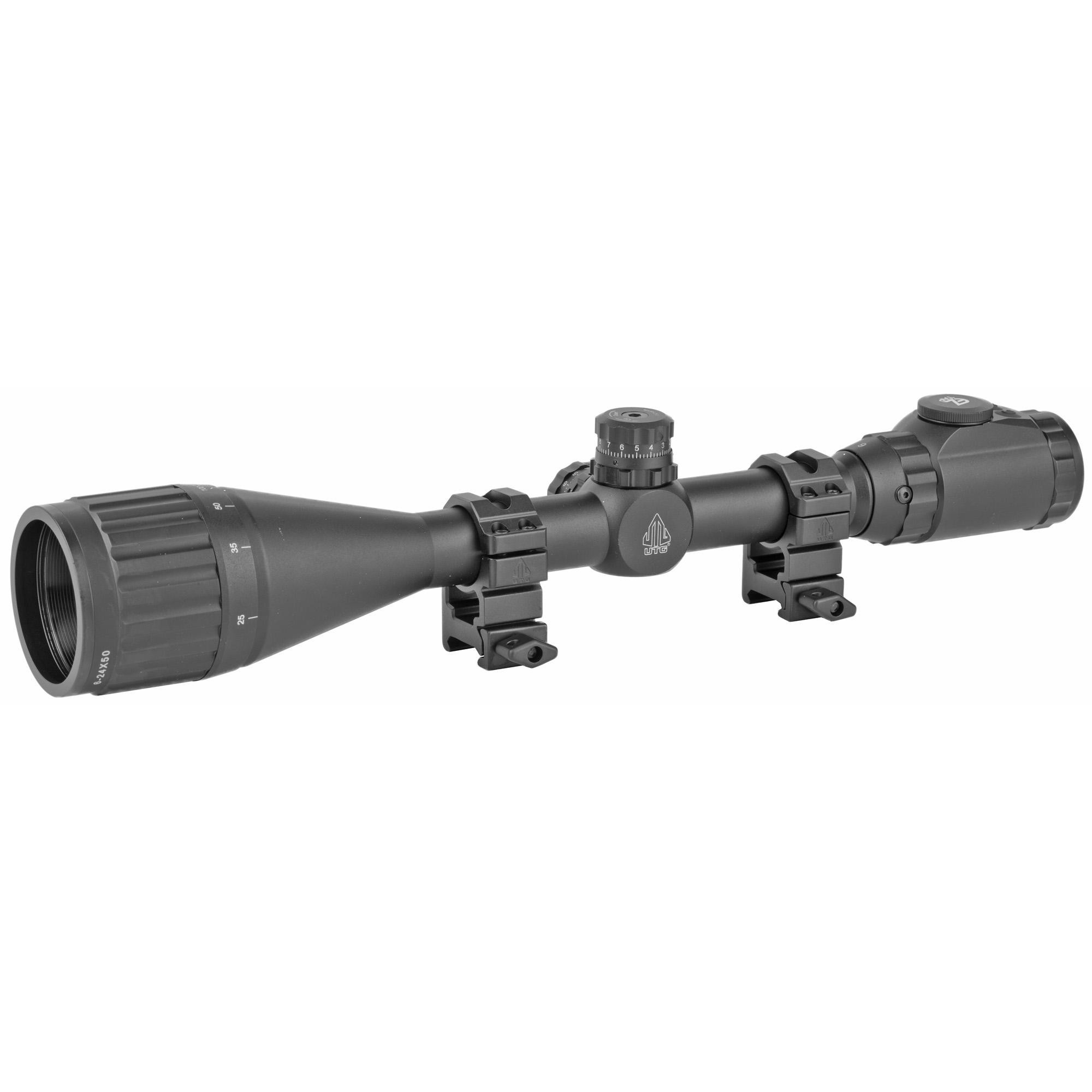 UTG 6-24X50mm Hunter Rifle Scope AO 36-Color Mil-Dot | 4Shooters.com