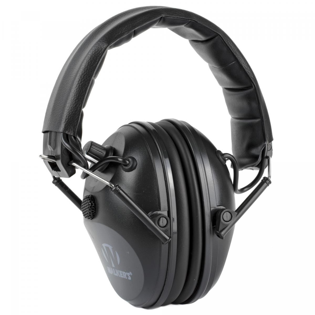 Walker's Single Microphone Electronic Earmuff Gray | 4Shooters.com