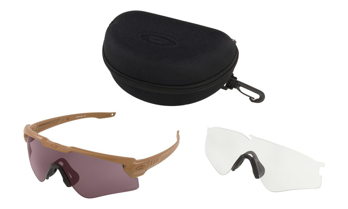 Oakley Ballistic M-Frame Alpha Terrain Tan w/Grey Prizm/Clear Lenses ...