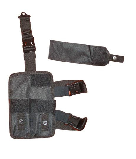 AK Double Magazine Drop Leg Pouch Black | 4Shooters.com