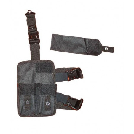 AK Double Magazine Drop Leg Pouch Black | 4Shooters.com