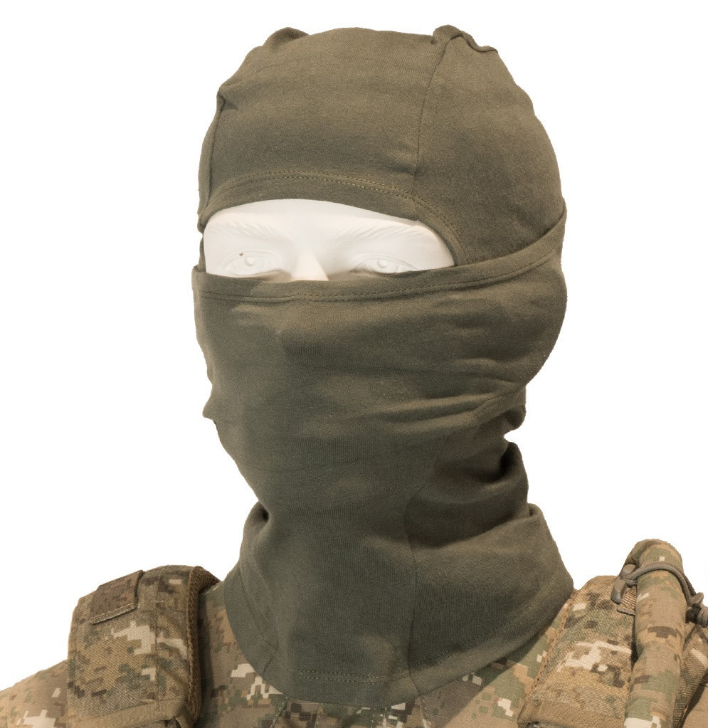 Tactical Hood "Balaclava" 100% Cotton. Olive | 4Shooters.com