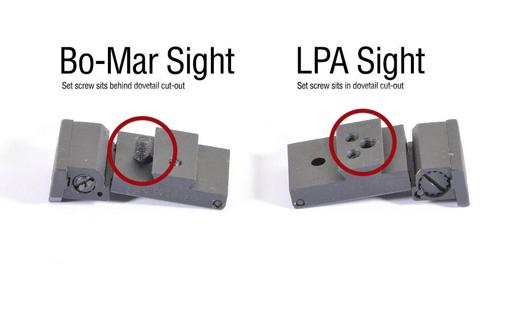 EGW Silverline Adj Rear Sight to Fit Bo-Mar BMCS Cut | 4Shooters.com