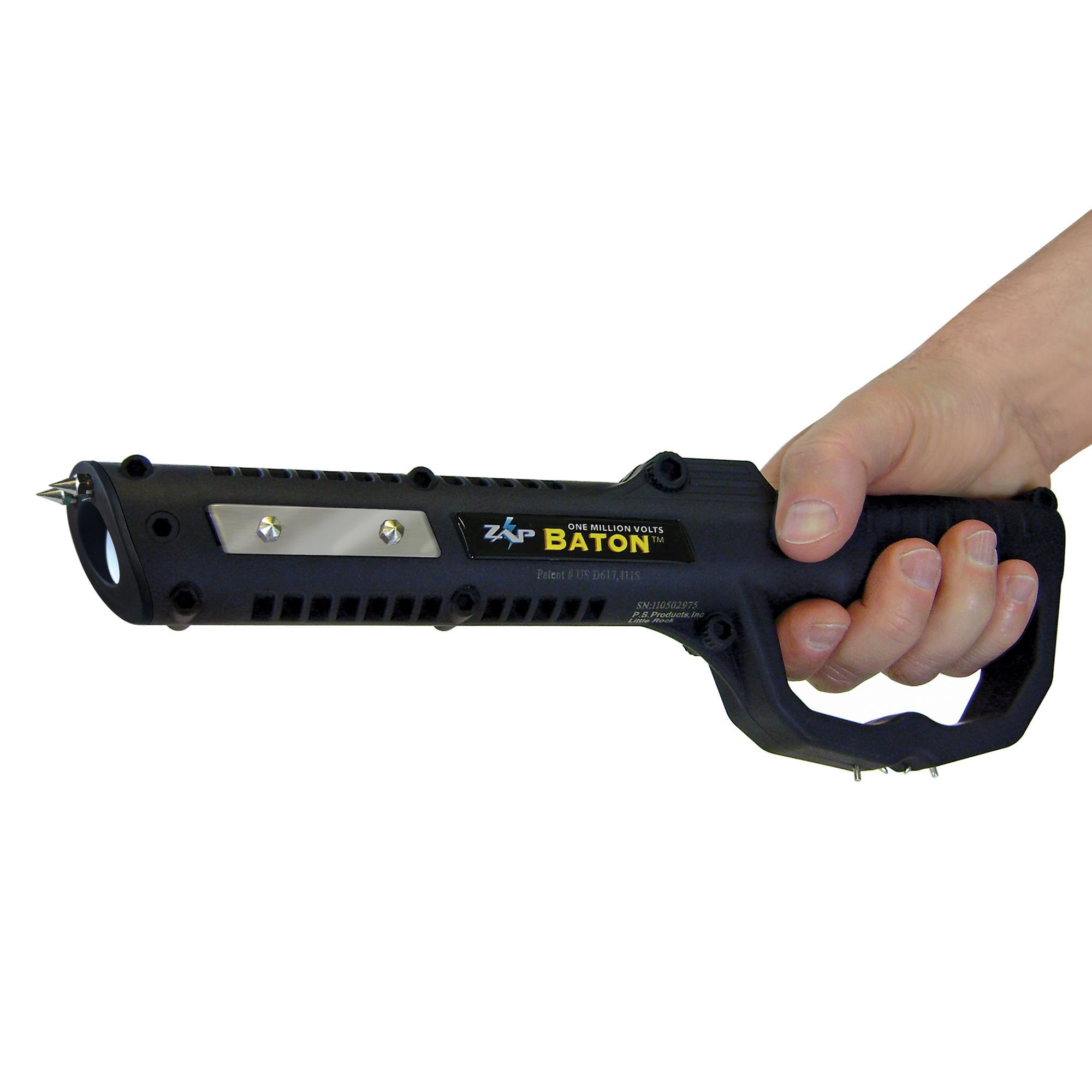 PS Products ZAP Stun Baton/Lite 1 Mil Volts Black | 4Shooters.com