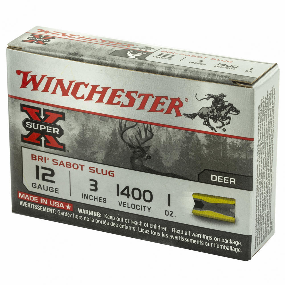 Winchester Ammunition Super-X Bri 12 Gauge 3" 1oz Sabot Slug 5/250 ...