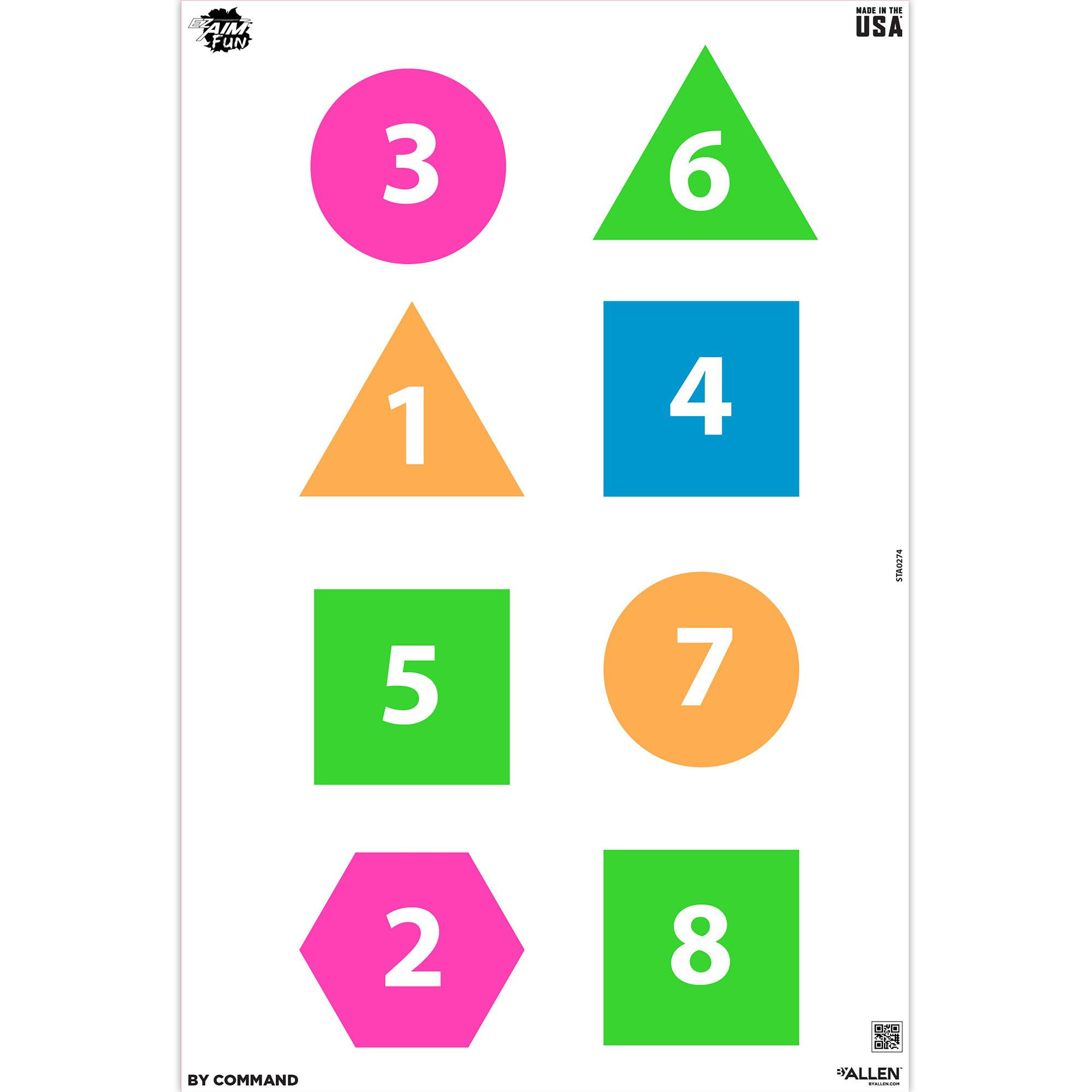 Allen EZ AIM 12"X18" Fun Group 8Pk | 4Shooters.com