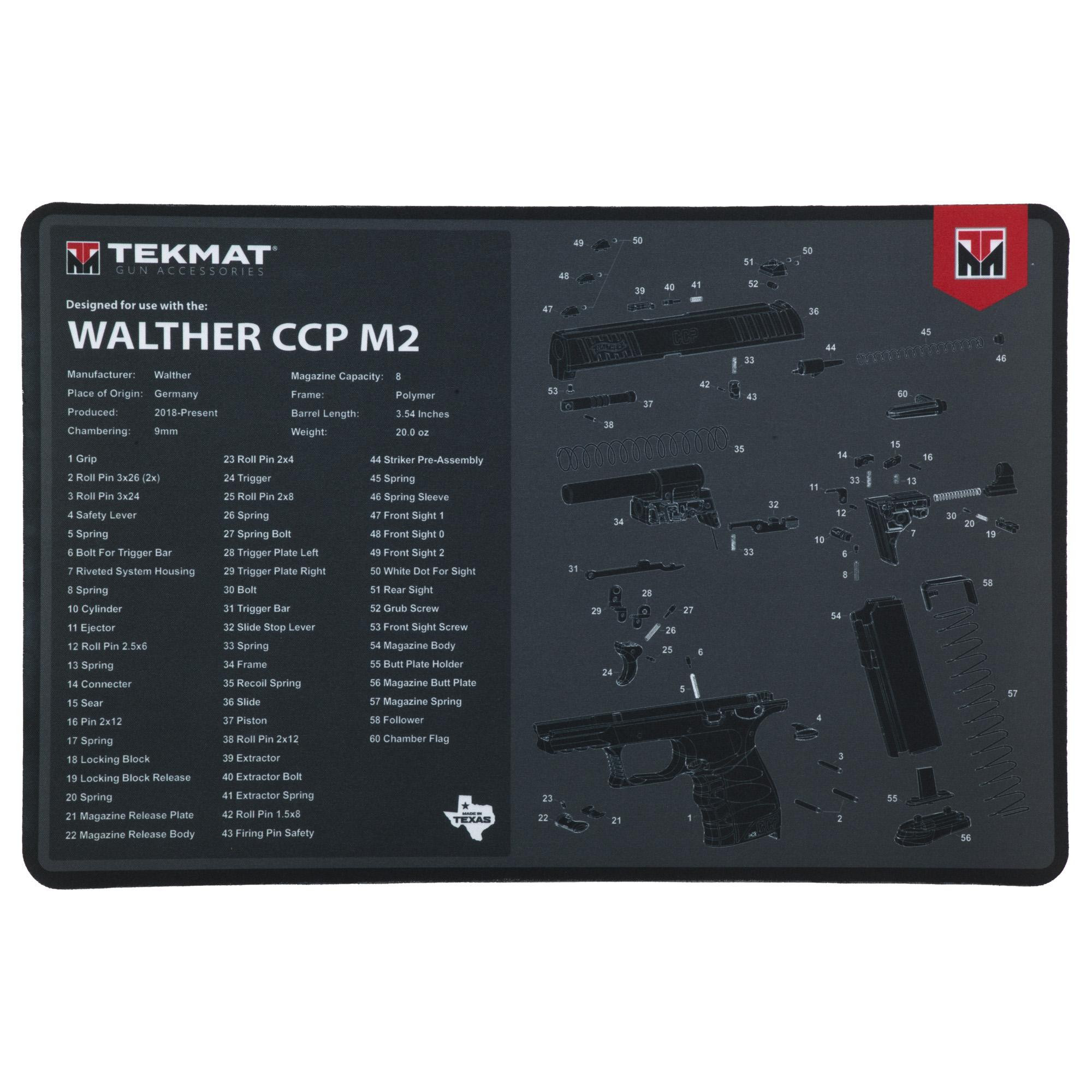 TekMat Pistol Mat for Walther CCP M2 | 4Shooters.com