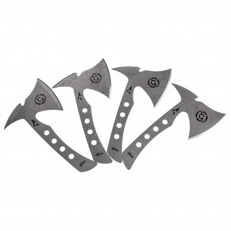 Southern Wasp Set of 4 Throwing Axes 11.5" Skeletonized Handle ...