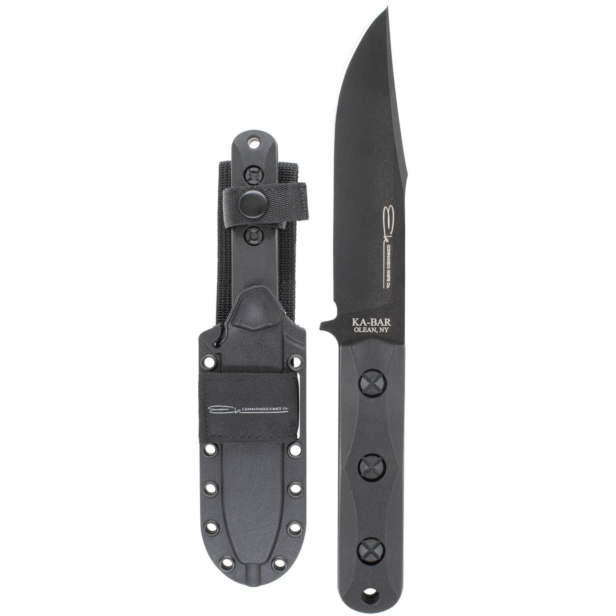 KA-BAR Elk Commando Fixed Blade Knife 5.062" Blade Ultramid Handle w ...
