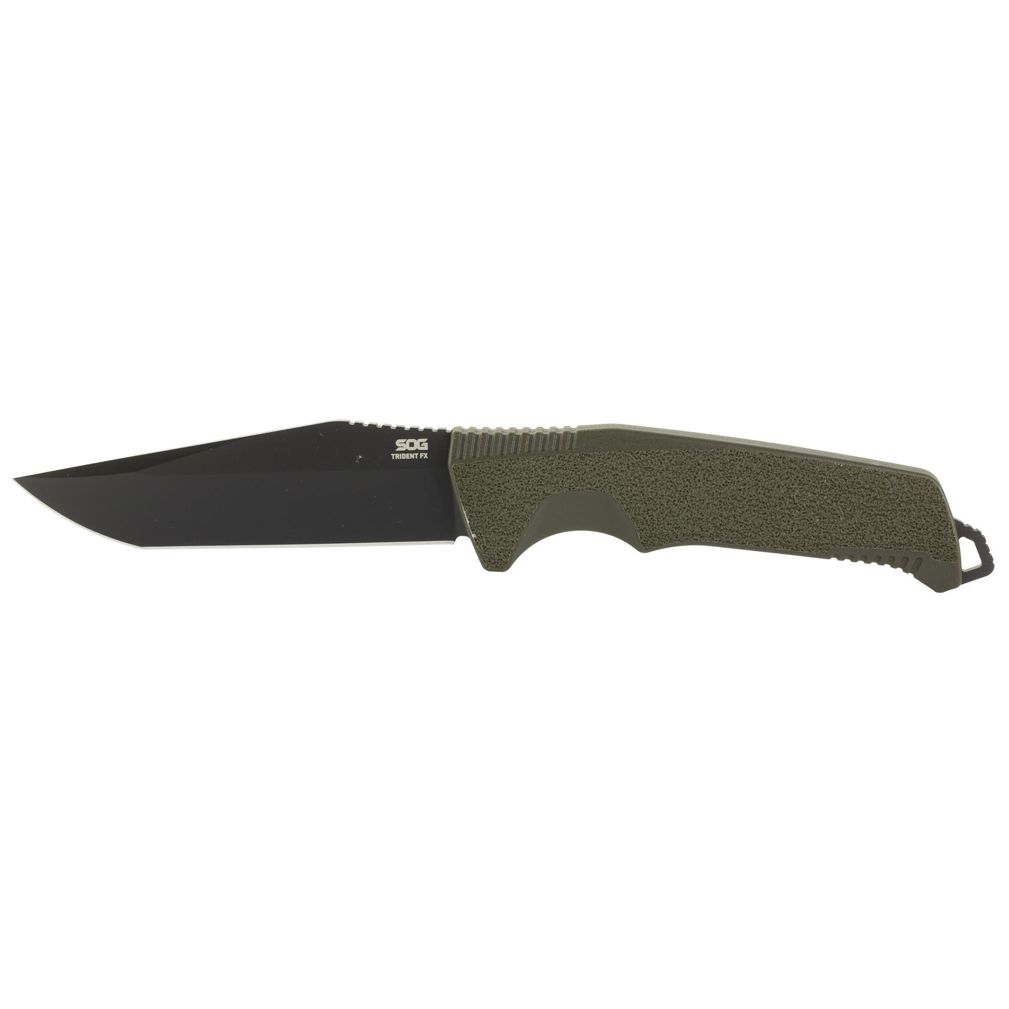 SOG Trident FX Fixed Blade Knife Tanto Point Straight Edge Blade 4.2 ...