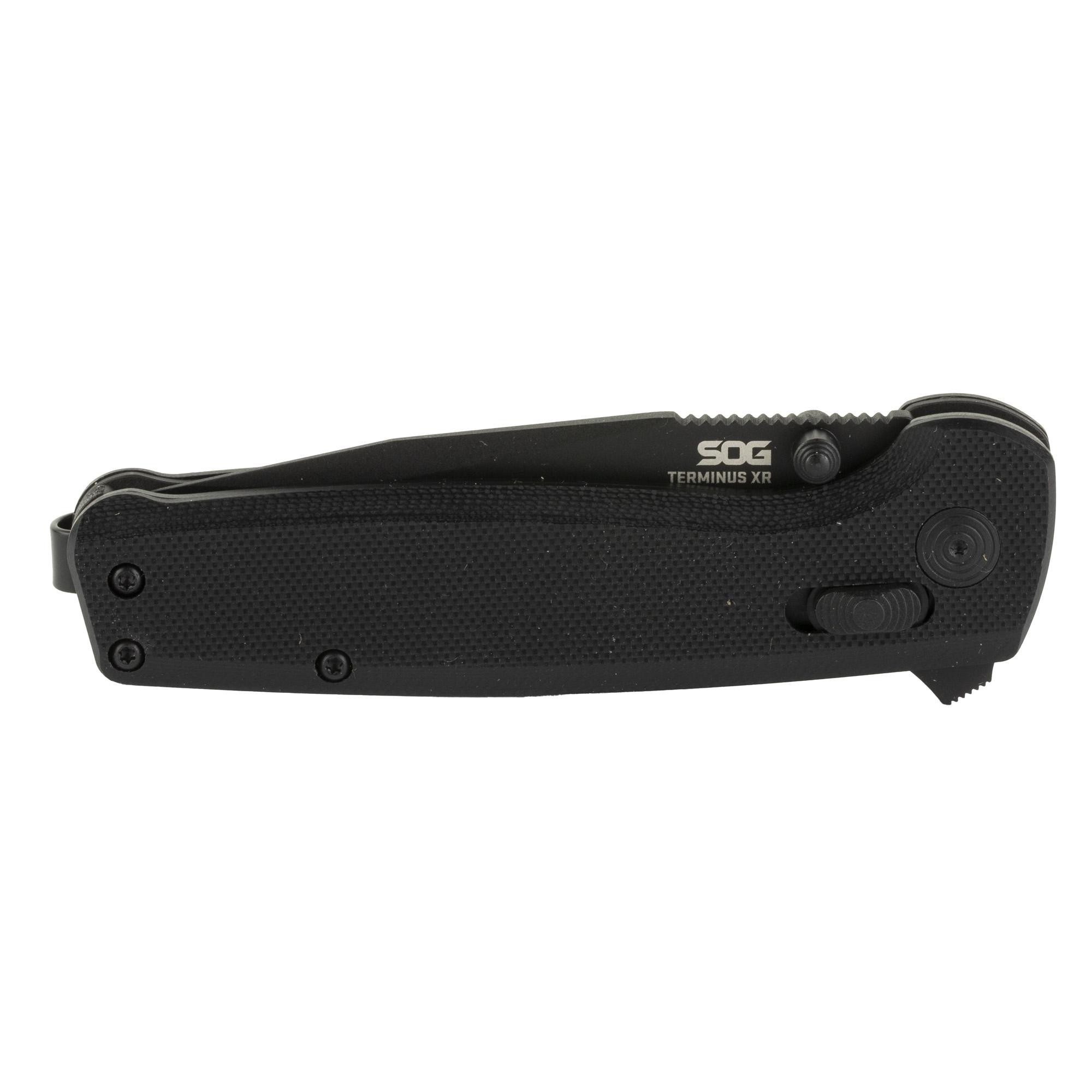 SOG Terminus XR Folding Knife Clip Point Straight Edge Blade 2.95 ...