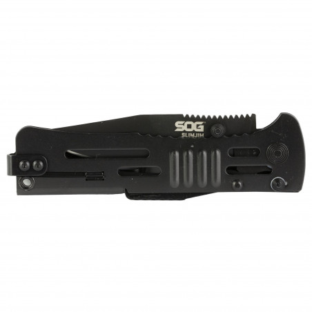SOG SlimJim Folding Knife Clip Point Straight Edge Blade 3.18" Bead ...