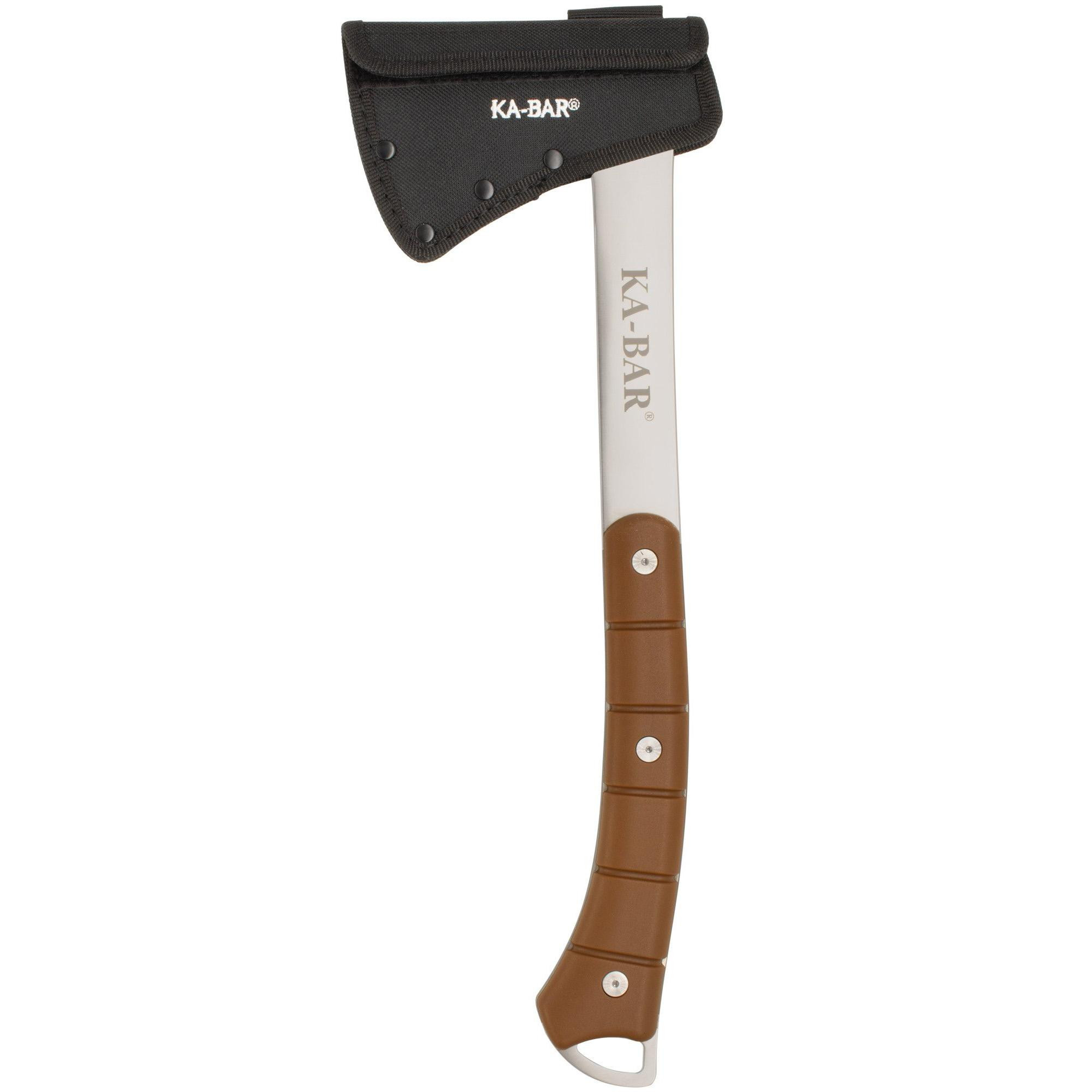 KA-BAR Hatchet Hawk Plain Edge Blade 4.75" Brown Handle | 4Shooters.com