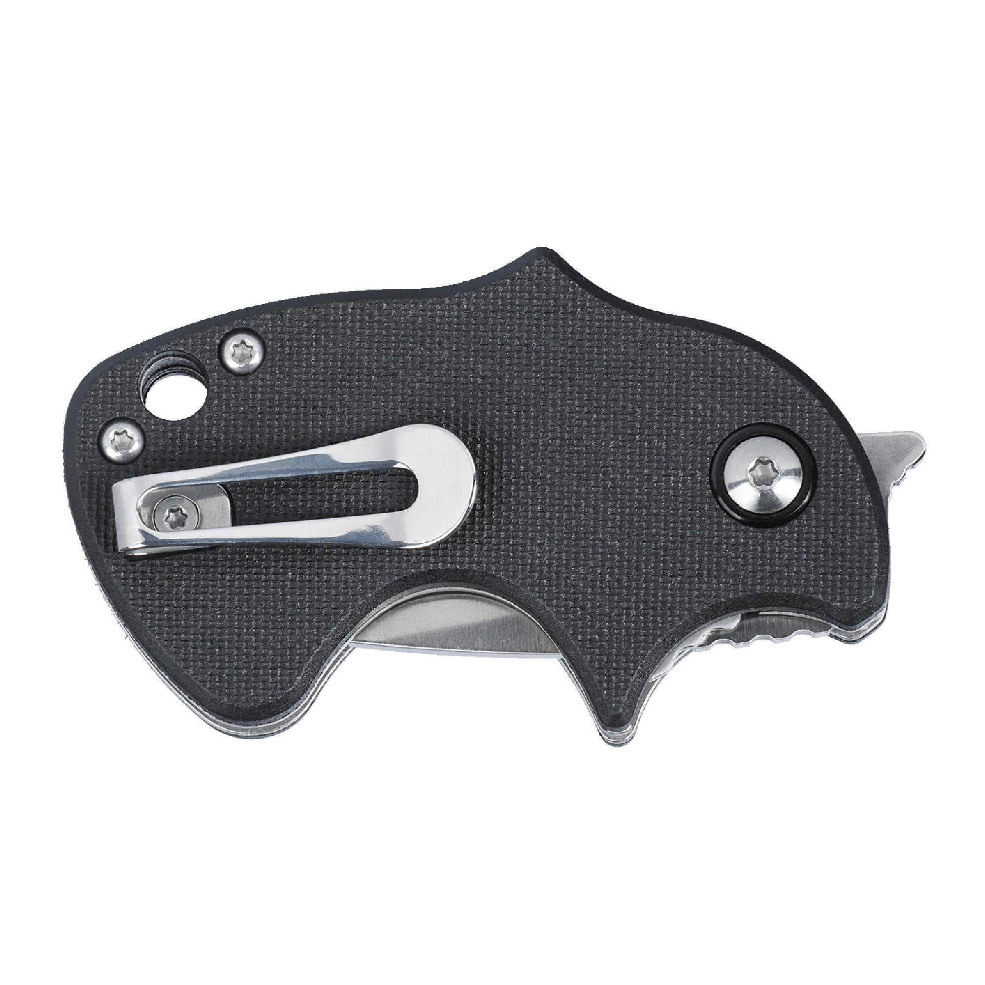 Columbia Orca Folding Knife Silver Blade 1.79" Plain Edge Black Handle ...