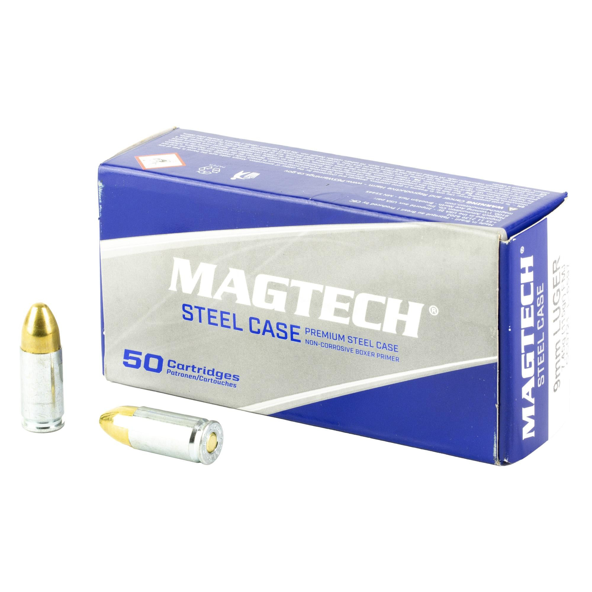 Magtech Steel Case 9mm 115Gr Full Metal Jacket 50/1000 | 4Shooters.com