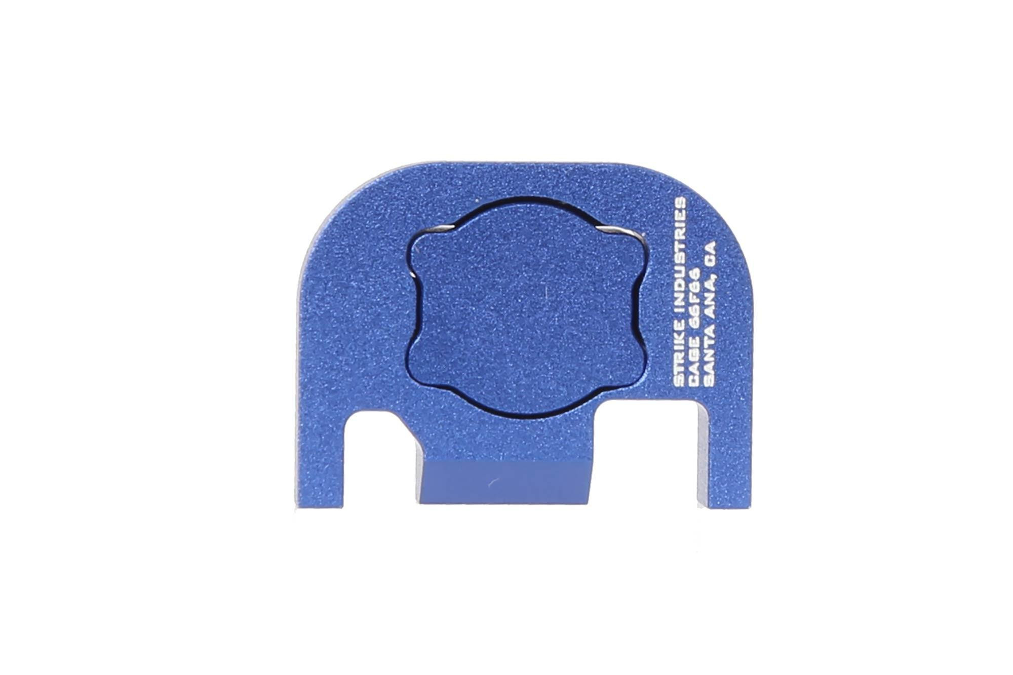 Strike Industries Slide Plate for Glock V2 Blue | 4Shooters.com