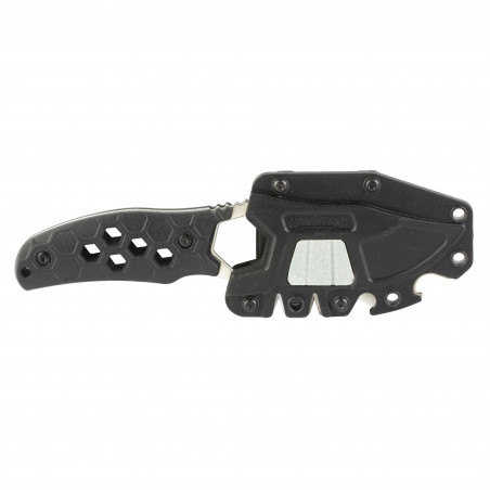 Camillus Comb Fixed Knife Silver Blade 3.5" Black Handle | 4Shooters.com