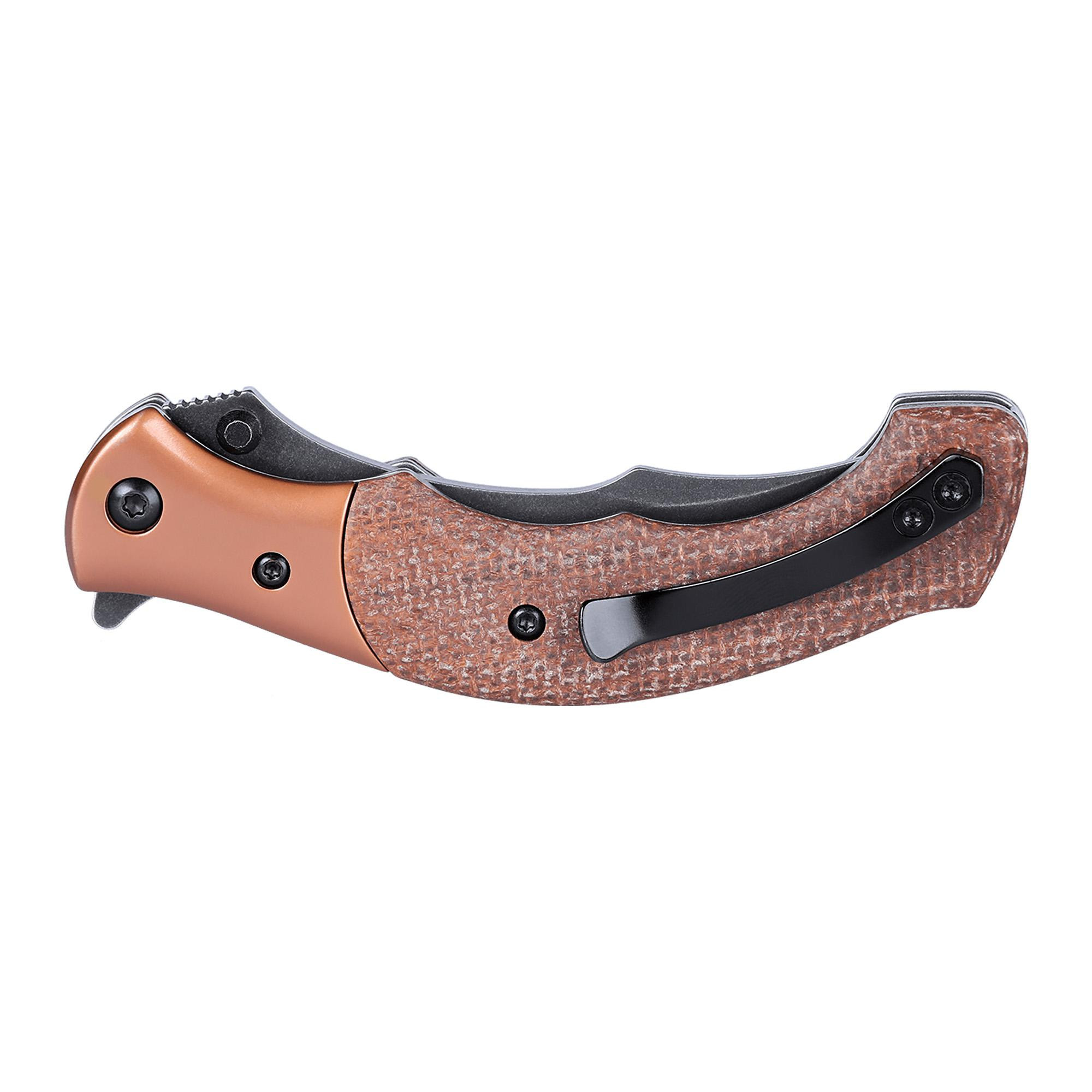 Columbia Ritual Compact Folding Knife Blade 3.33" Micarta Brown Handle ...