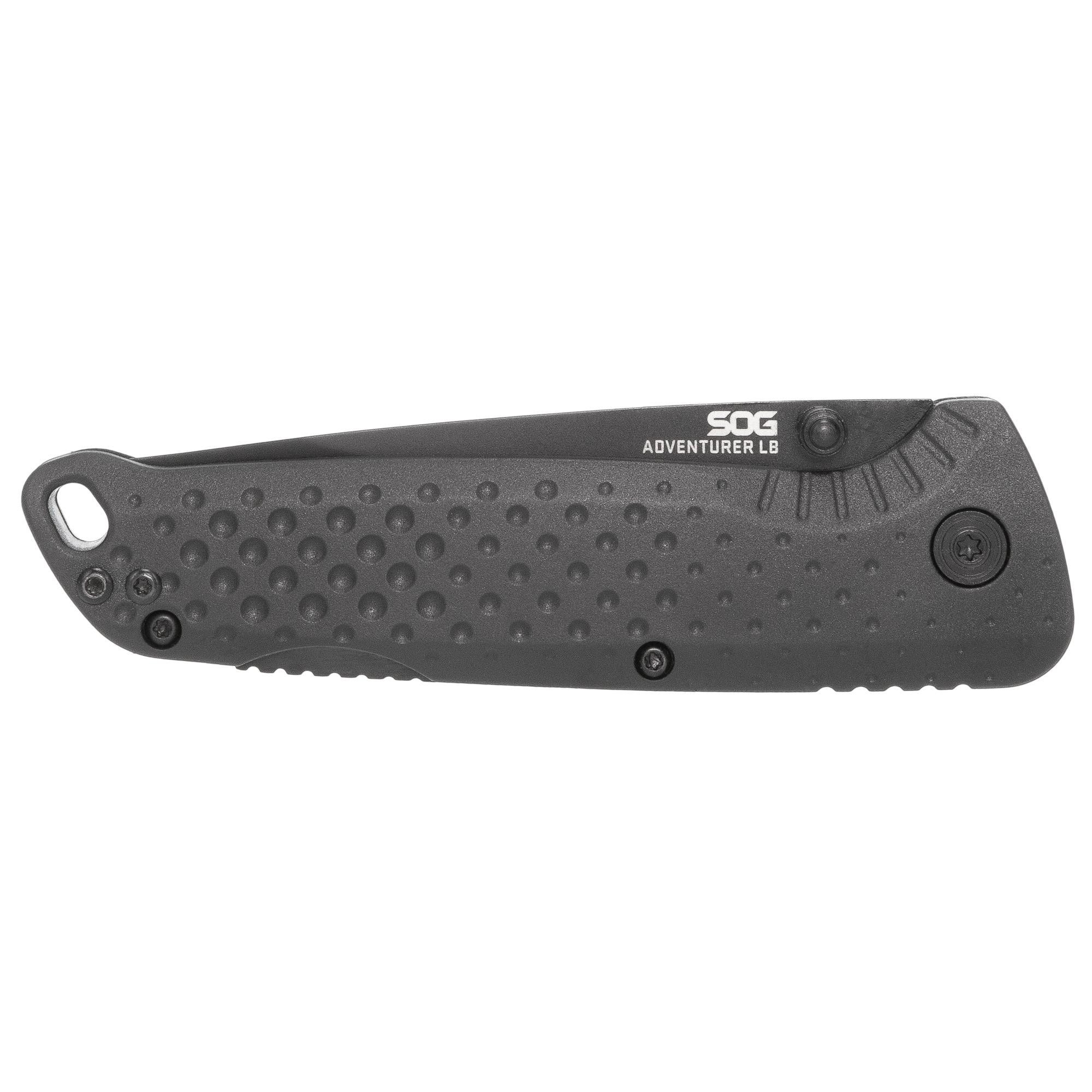 SOG Adventurer Folding Knife Black Blade 3" Black Handle | 4Shooters.com