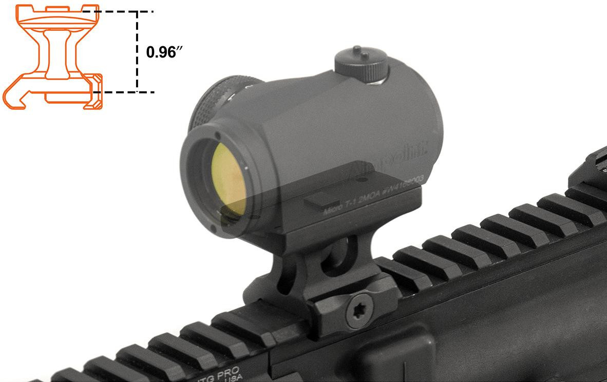UTG Picatinny Optic Mount for T-1 Absolute Co-witness | 4Shooters.com
