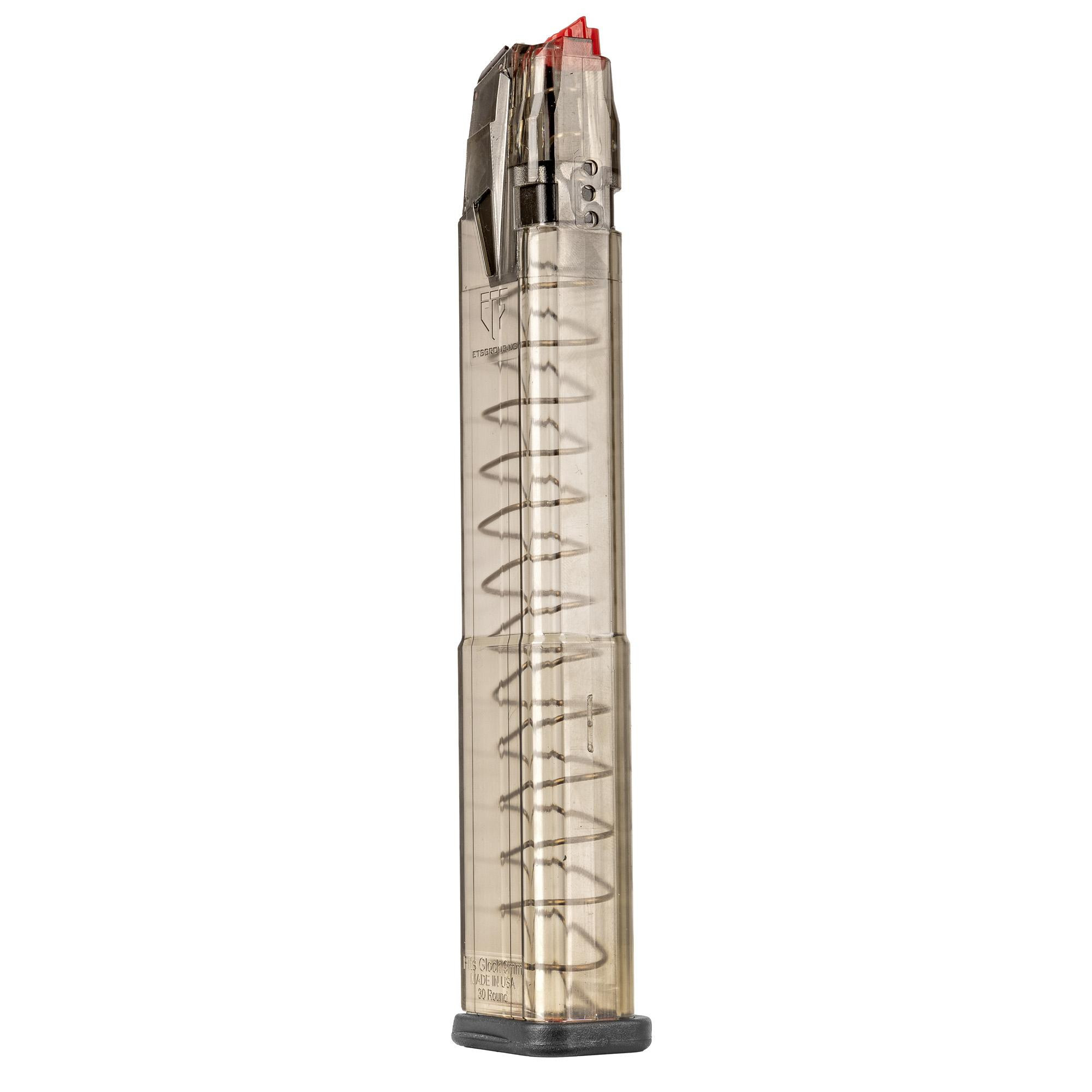 ETS Magazine OMEGA for Glock 17/19 9mm 30Rd Clear | 4Shooters.com