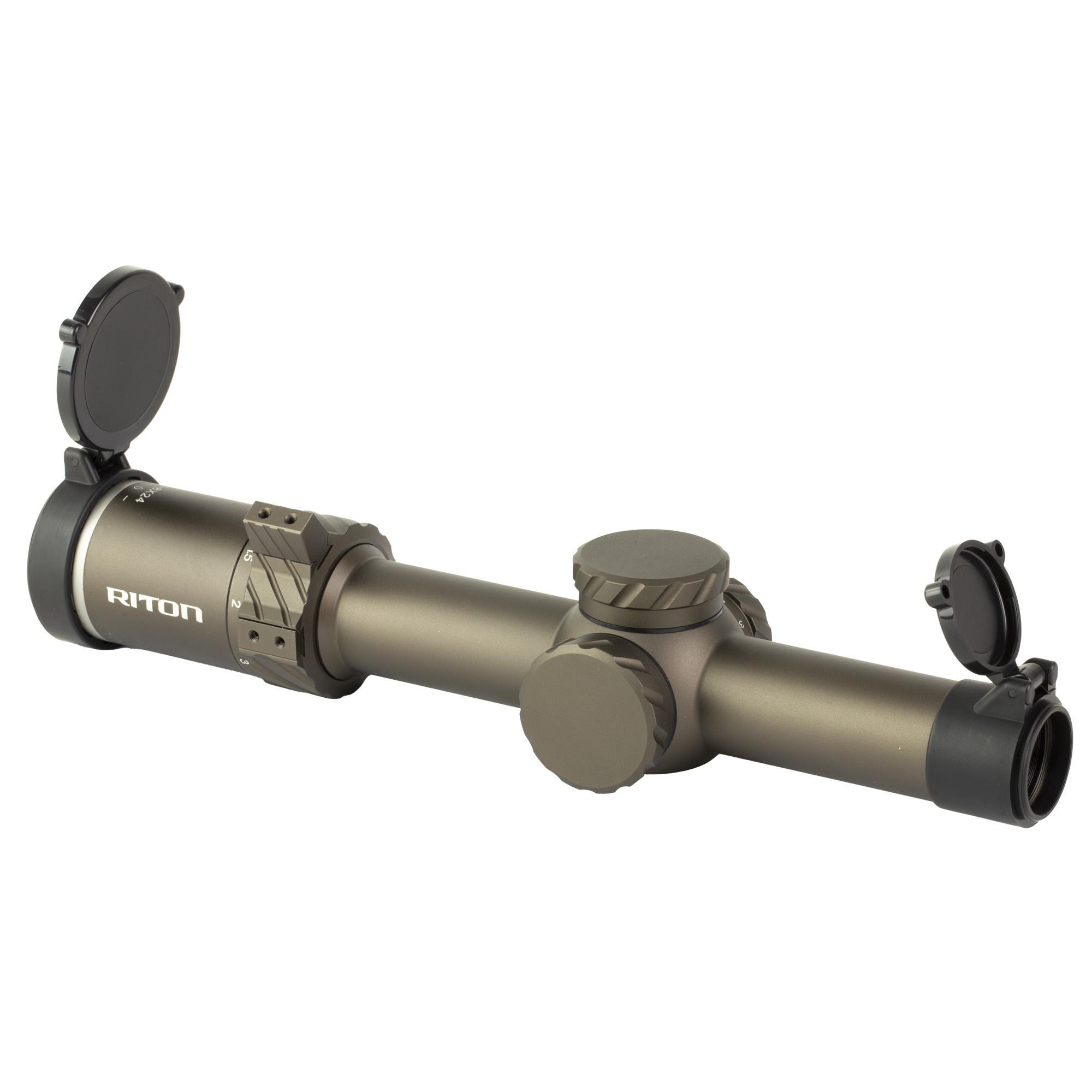 Riton 3 Tactix Rifle Scope 1-8X24mm OT Illuminated 30mm SFP FDE ...